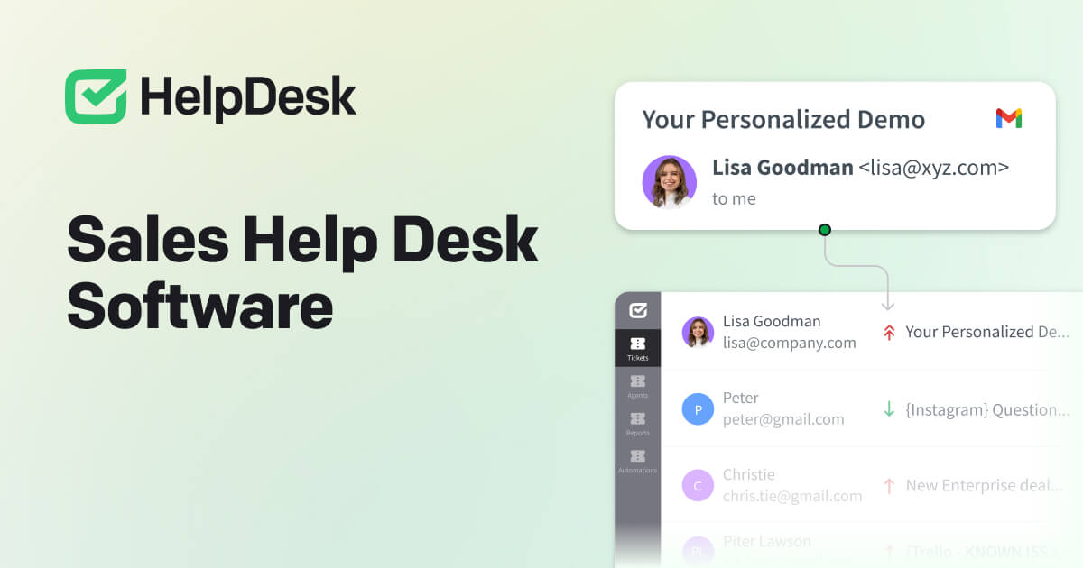 Sales Help Desk Software for Customer Service